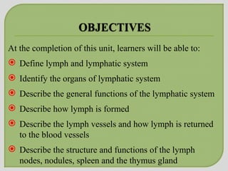 Unit 9 Lymphatic System (1).ppt presentation | PPT