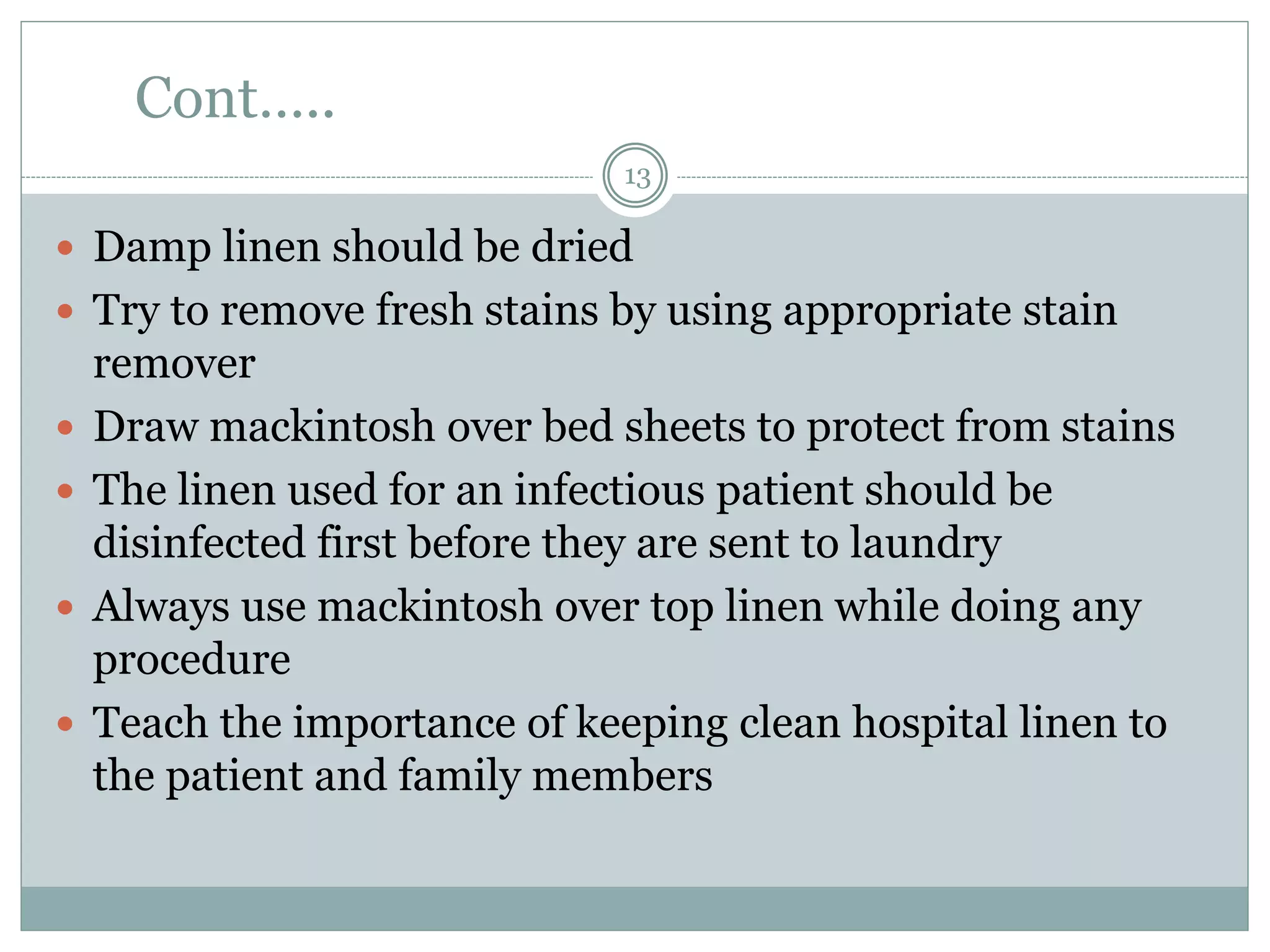 Machinery, equipment & linen | PPT