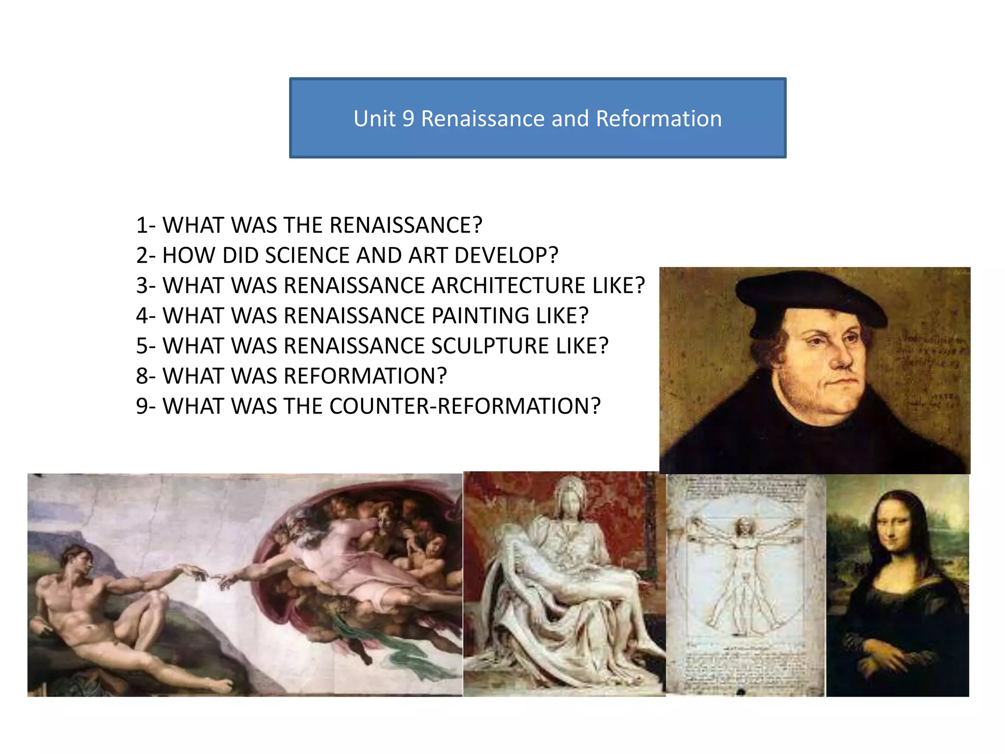 Unit 9 renaissance and reformation | PPT