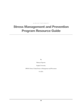 Unit 9 stress management final paper | DOCX