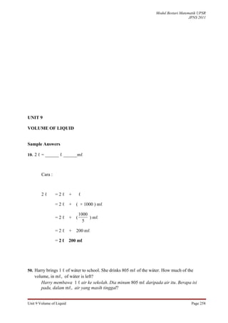 Unit 9 volume of liquid | PDF
