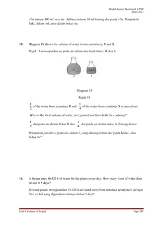 Unit 9 volume of liquid | DOC