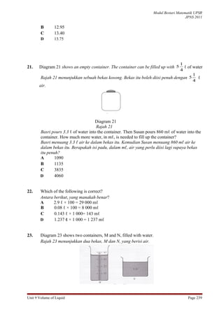 Unit 9 volume of liquid | DOC