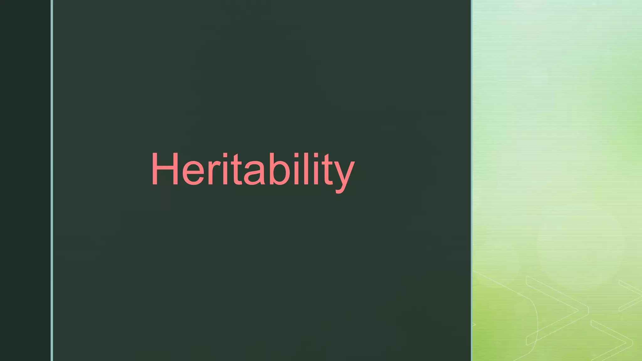 Unit a biologicaldiversitynotes(heritability) | PPTX