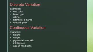 Unit a biologicaldiversitynotes(variation) | PPTX