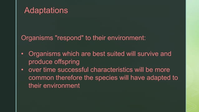 Unit a interactionsandecosystems(adaptations) | PPT