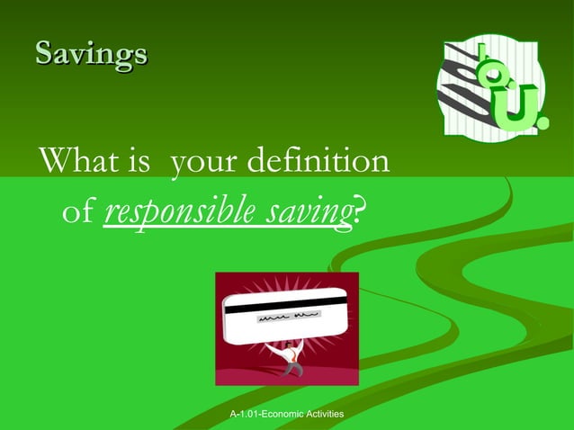 Unit a 1.01 responsible money | PPT