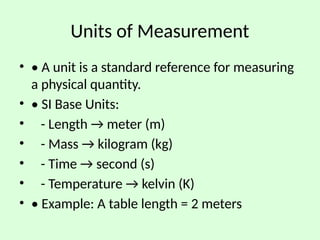 Unit_and_Dimension_Explained.pptx for science students | PPTX