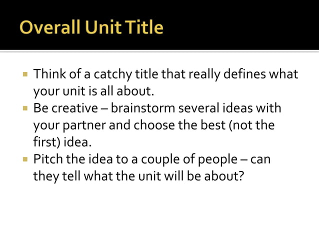 Unit and lesson plan development | PPTX | Homework and Study | Education