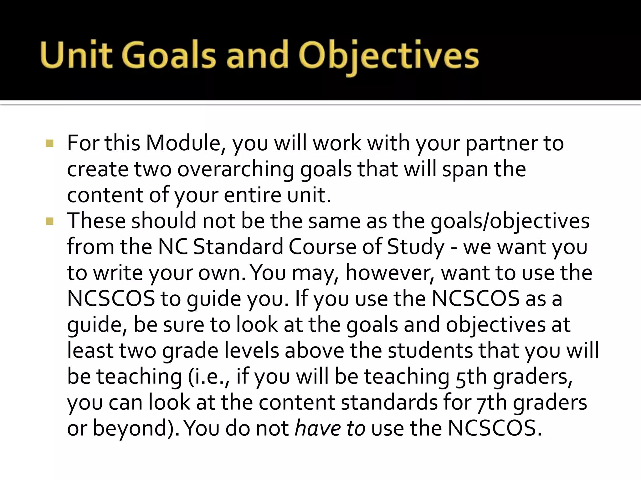 Unit and lesson_plan_development | PPTX