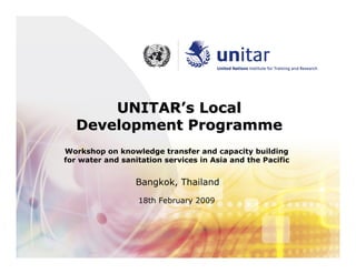 United Nations Institute for Training and Research (UNITAR) | PDF