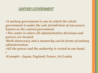 unitary and federal form of government-nityamukta.pptx