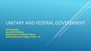 Unitary and federal government | PPTX