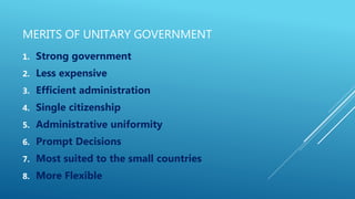 Unitary and federal government | PPTX
