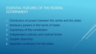 Unitary and federal government | PPTX