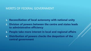 Unitary and federal government | PPTX