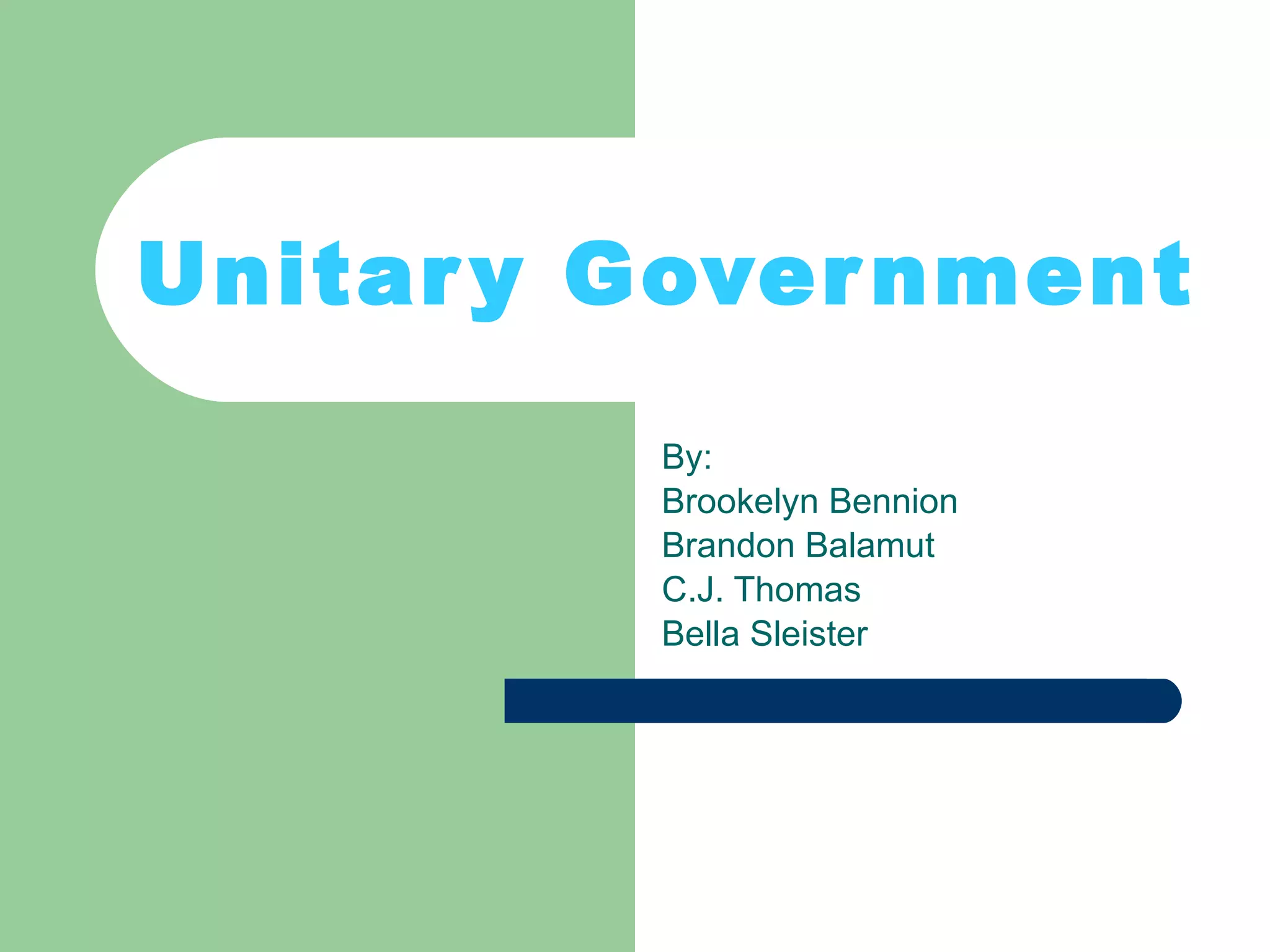 Unitary Government | PPT