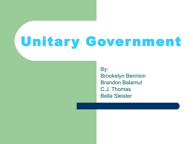 Unitary Government | PPT