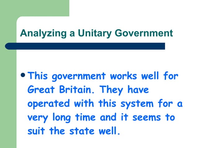 Unitary Government | PPT