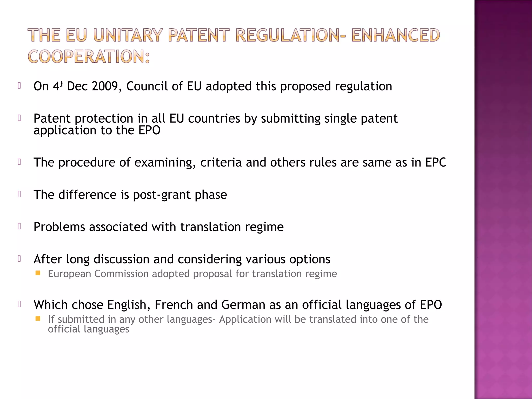 Unitary Patent System | PPT