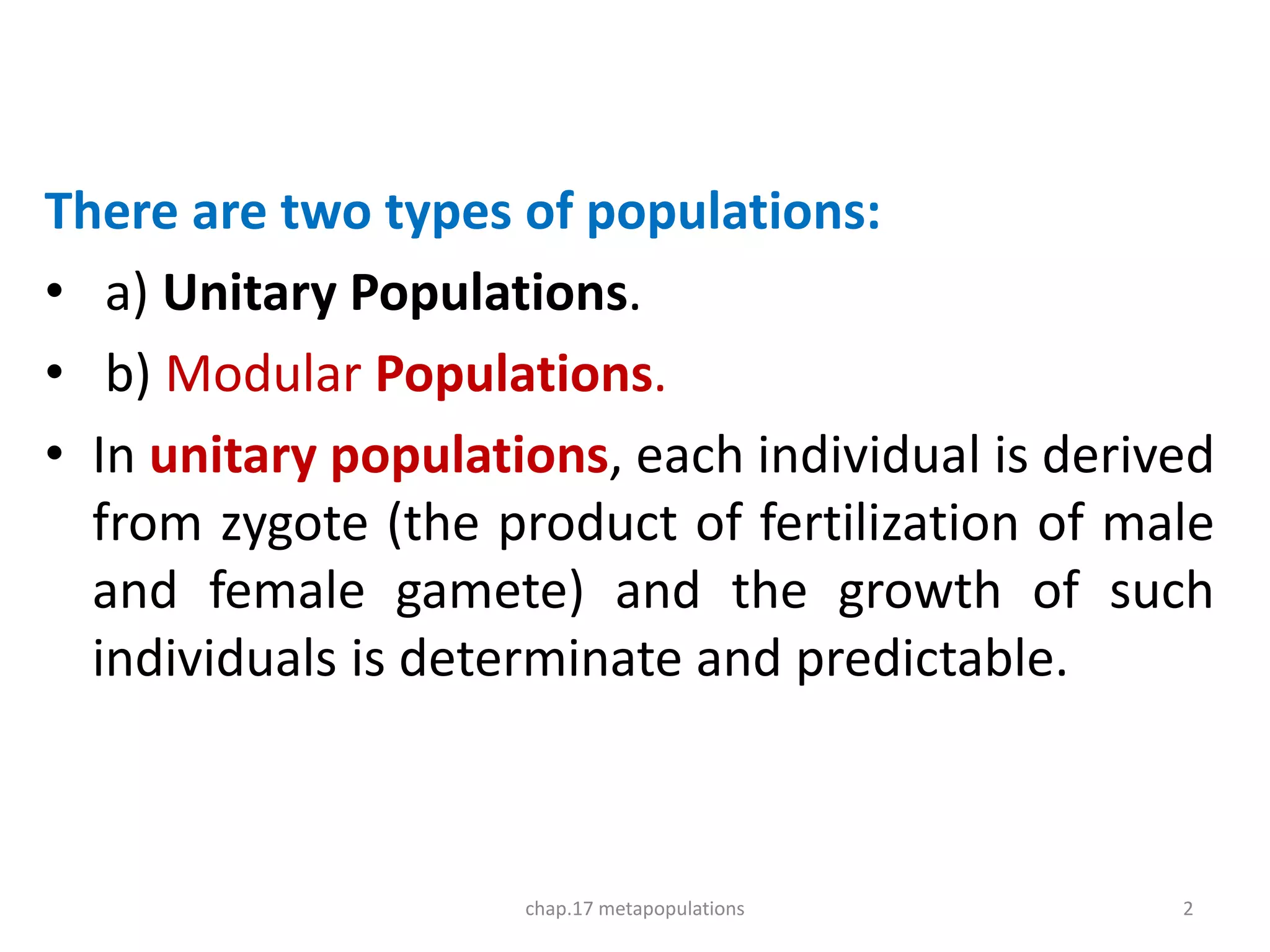 Unitary population | PPTX