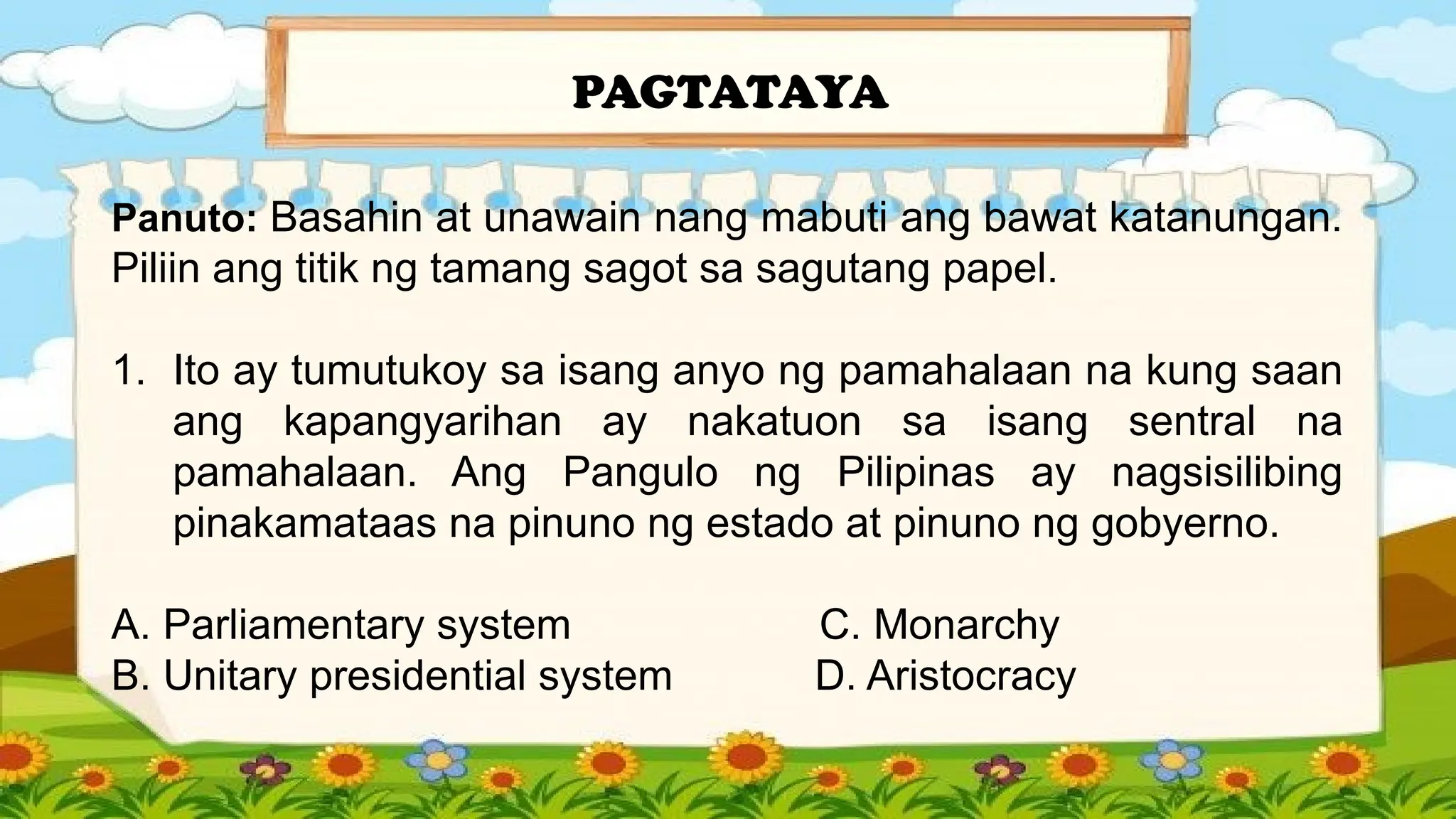 Unitary Presidential System - ARPAN DEMO PPT.pptx
