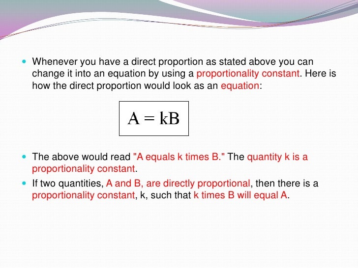 Unitary ratio, direct and inverse proportions