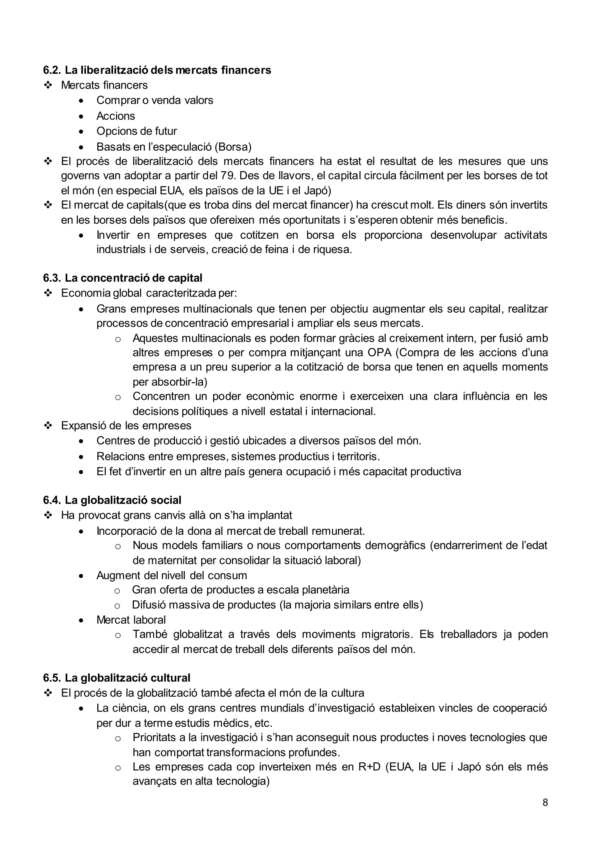 Unitat 13 geografia 2n Batx (Vicens Vives) | DOCX