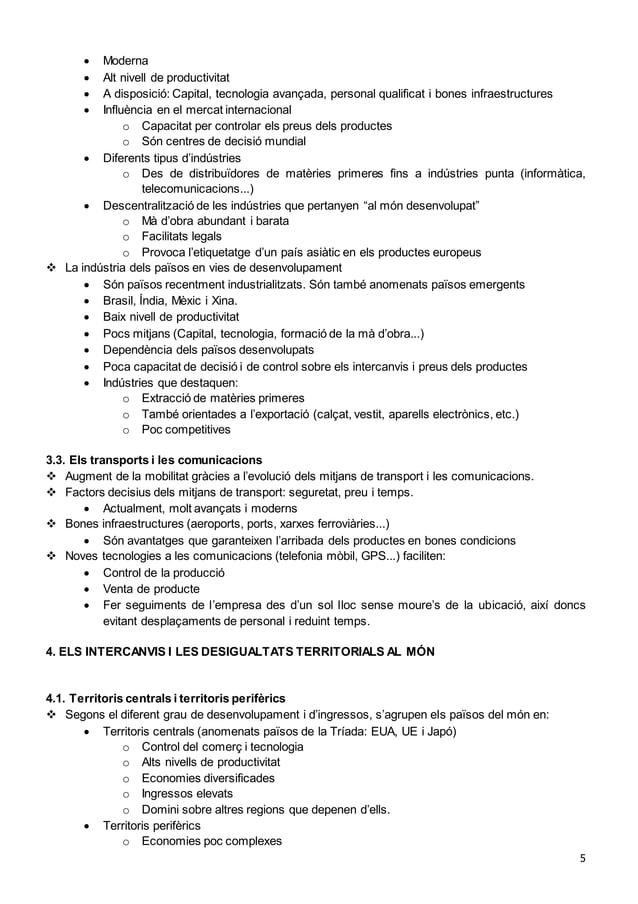 Unitat 13 geografia 2n Batx (Vicens Vives) | PDF