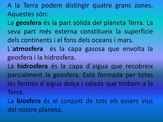 Unitat 1 la terra a l´univers | PPTX