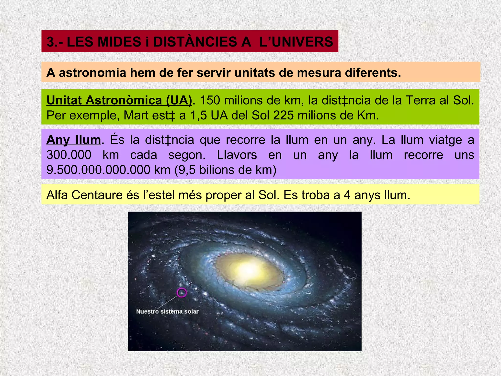 Unitat 1 l'univers i el sistema solar | PPT