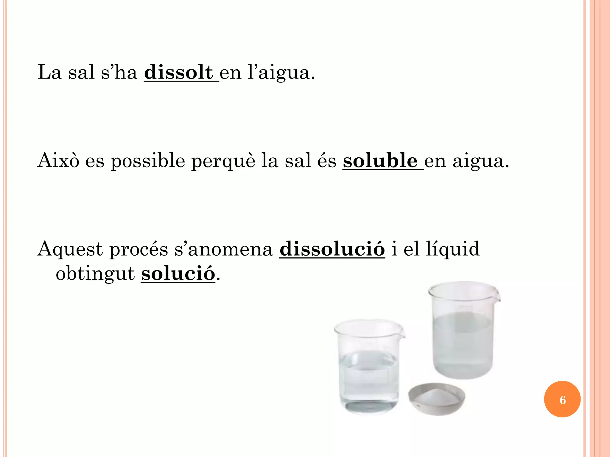 Unitat 3. mescles i solucions | PPTX