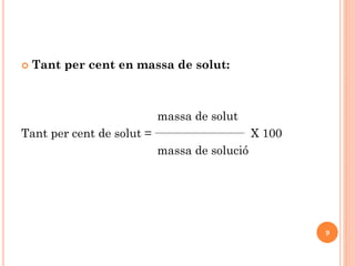 Unitat 3. mescles i solucions | PPTX