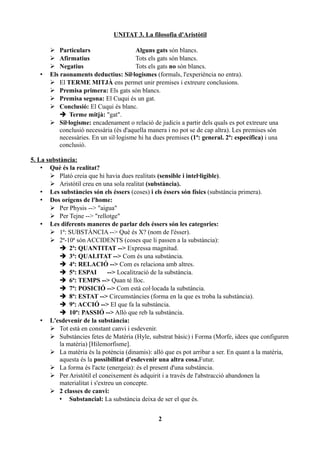 Unitat 3 La Filosofia D AristòTil | PDF