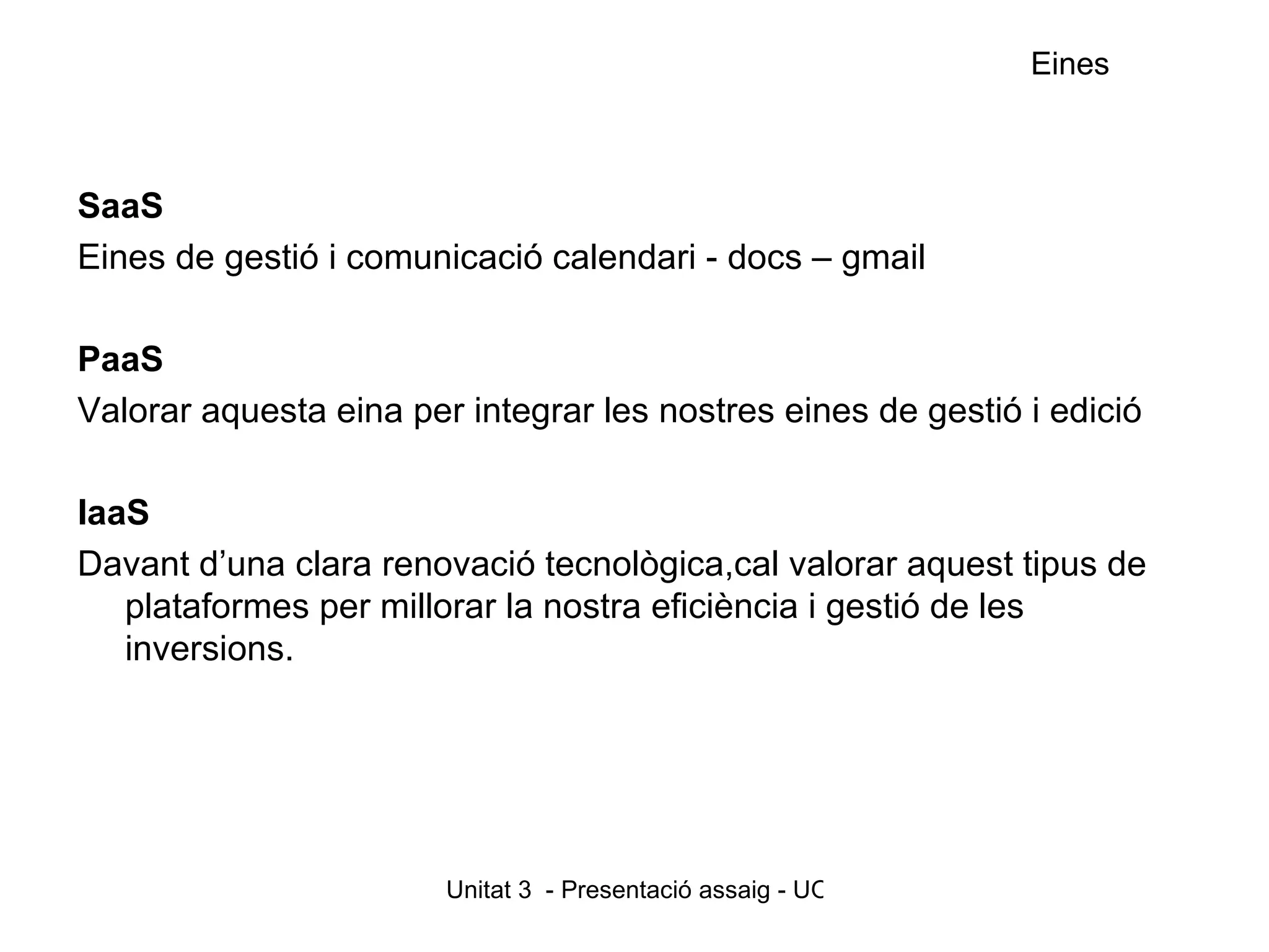Cloud Computing Activitat 2 - UOC | PPT