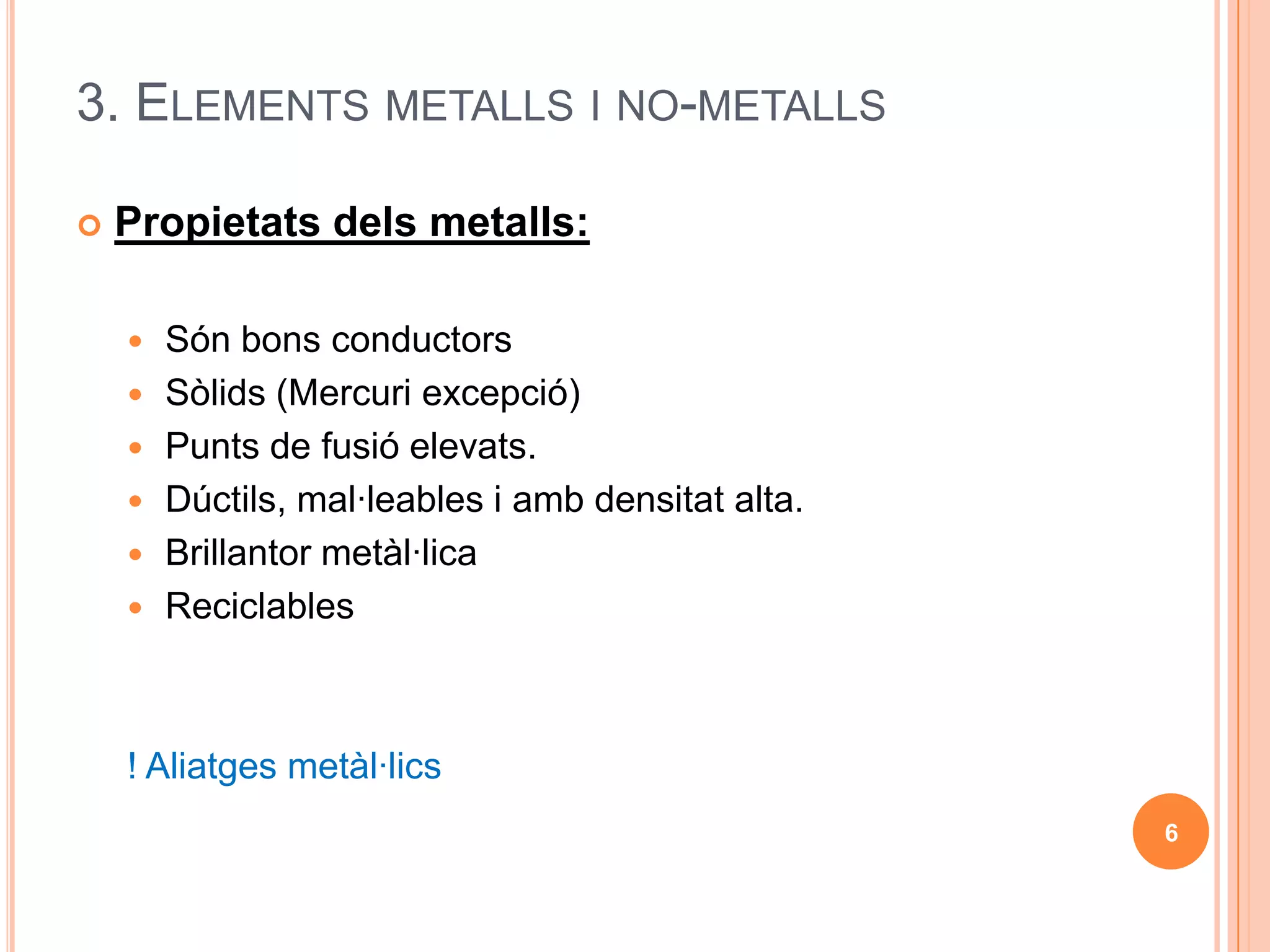 Unitat 4. elements i compostos | PPTX