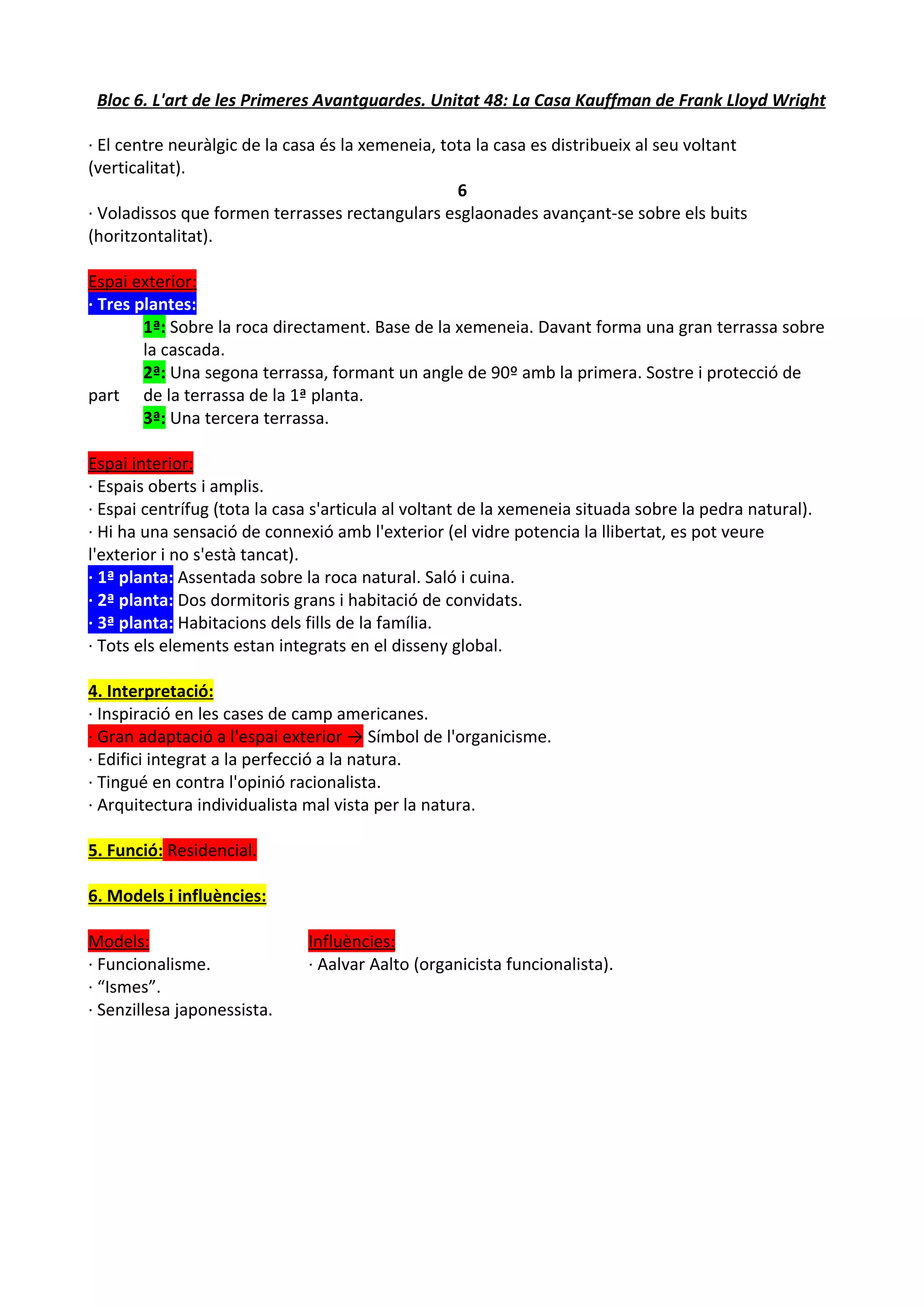 Unitat 48. la casa kauffman de frank lloyd wright | ODT