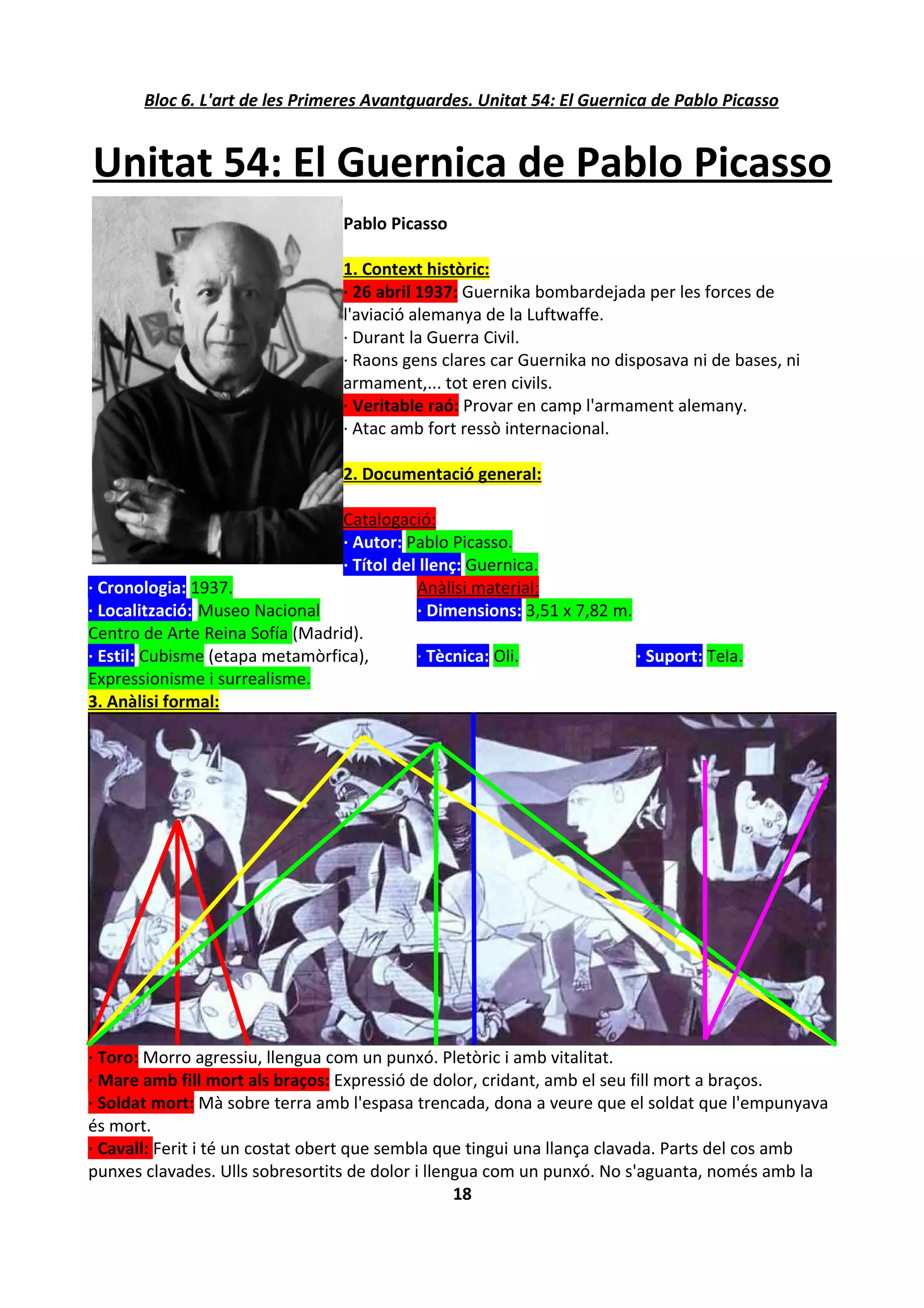 Unitat 54. el guernica de pablo picasso | PDF