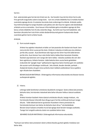 Unitate didaktikoa ikt ak erabiliz | PDF