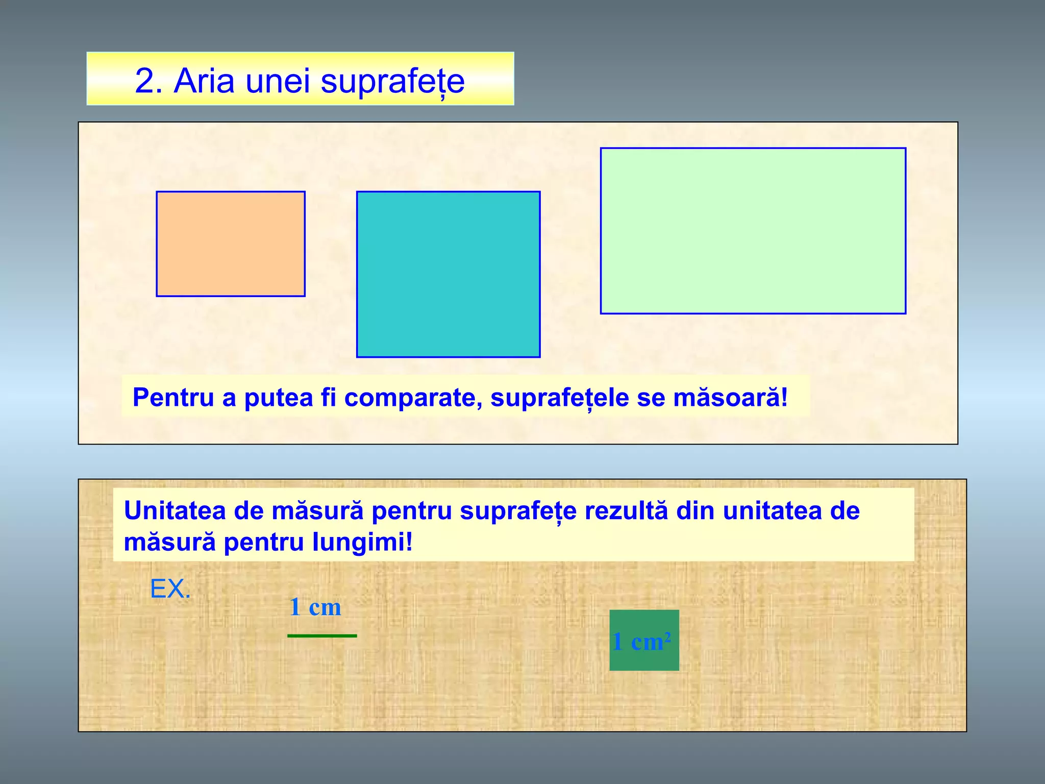 Unitati de masura arii | PPT