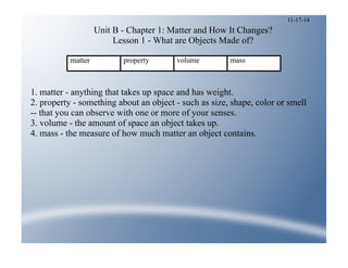 Science-Unit B Chapter 1 Lesson 1 | PPT