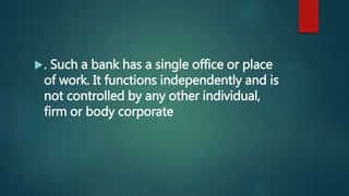 Unit banking | PPTX