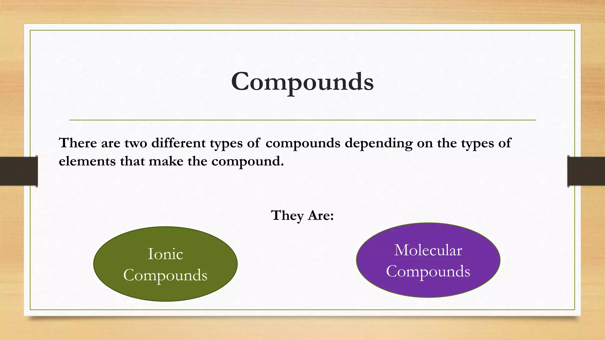 Unit b matter and chemical change notes(compounds & properties) | PPT