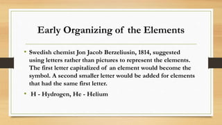 Unit b matter and chemical change notes(history of periodic table) | PPTX