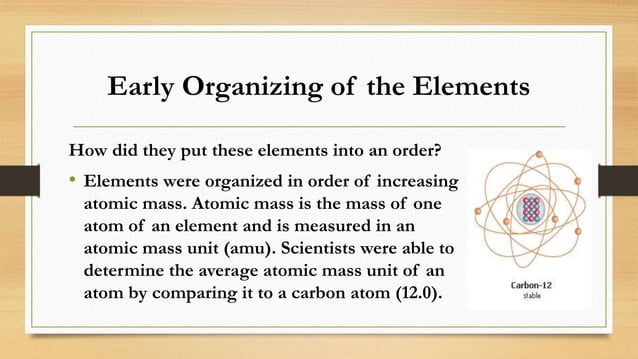 Unit b matter and chemical change notes(history of periodic table) | PPT