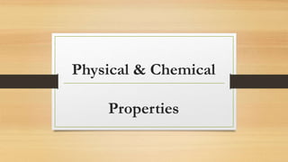 Unit b matter and chemical change notes(physical & chemical properties ...