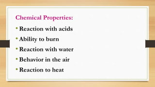 Unit b matter and chemical change notes(physical & chemical properties ...