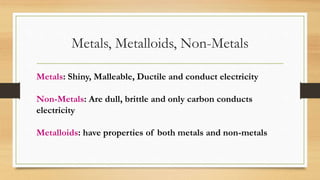 Unit b matter and chemical change notes(reading periodic table) | PPTX