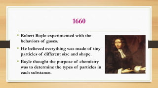 Unit b matter and chemical change notes(timeline) | PPT