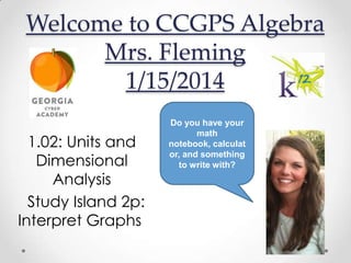 Unit C 1.02 units and dimensional analysis | PPTX